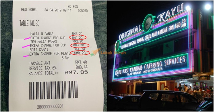 Caj Pelanggan 20 Sen Untuk Setiap Cawan & Pinggan Plastik Yang ...