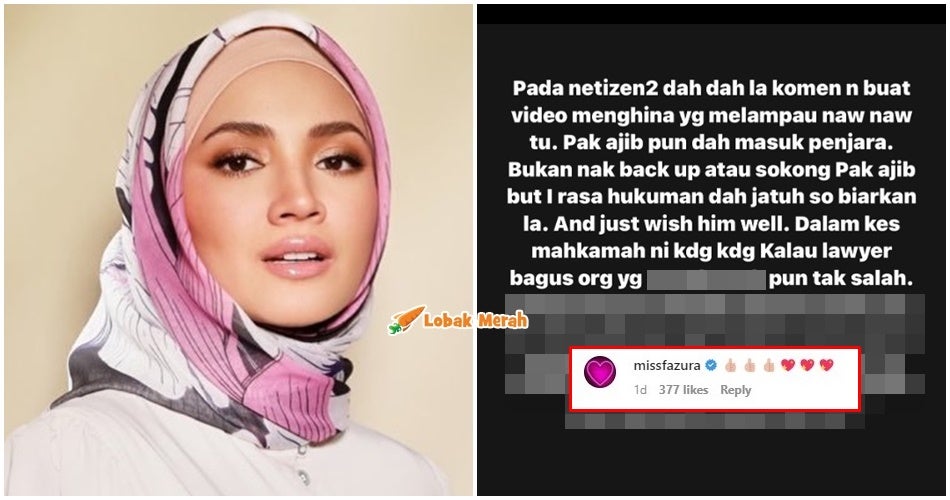 Gara-gara Sokong Posting Michael Ang Pasal Najib Razak, Netizen Nak 'Cancel' Fazura? - Lobak Merah
