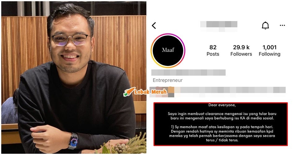 Bekas Pengurus Khairul Aming Buat Permohonan Maaf, Akui Lemah Hadapi Situasi Tekanan - Lobak Merah