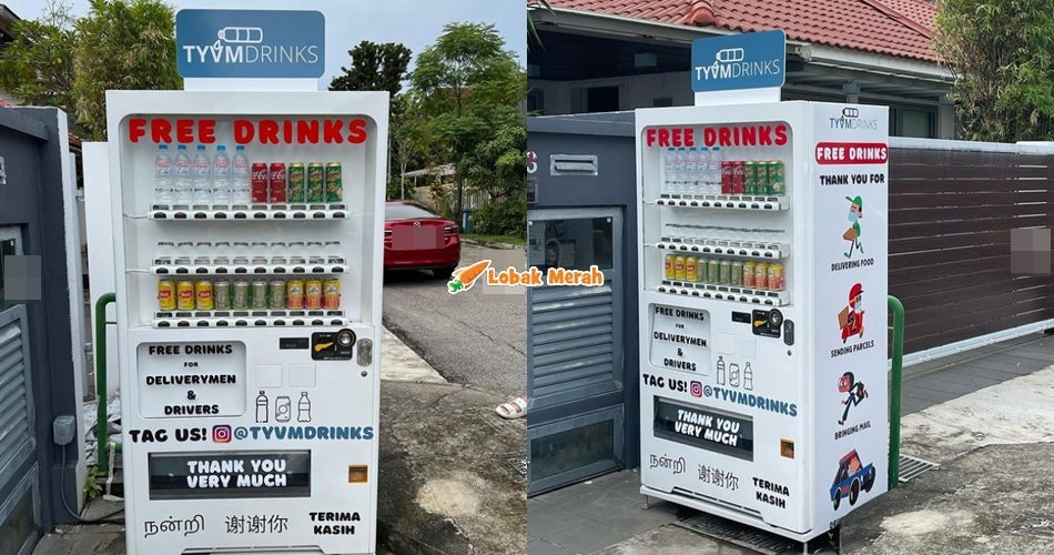 Keluarga Ini Dipuji, Sedia Minuman Percuma Untuk Rider Melalui Vending ...