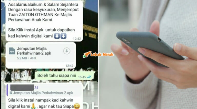 Hati-hati! 'Scammer' Guna Taktik Baru, Hantar Jemputan Kahwin Palsu Di WhatsApp - Lobak Merah