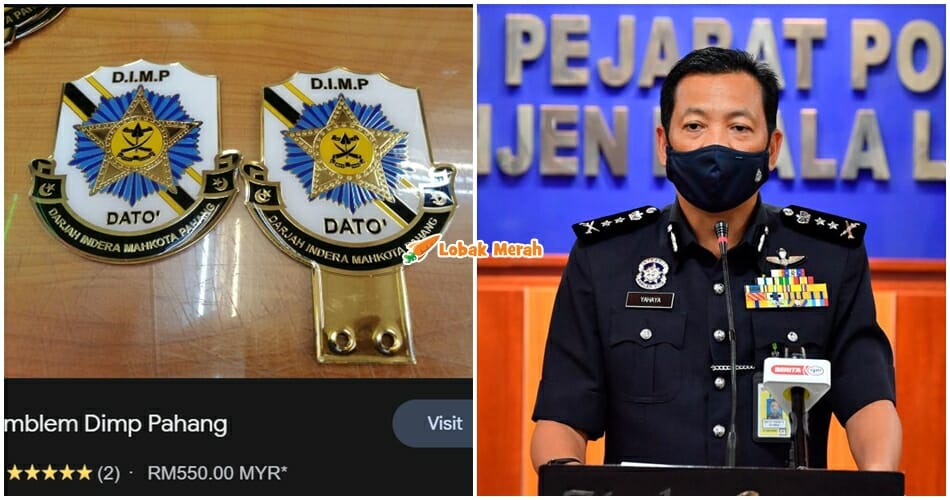Polis Kesan Bintang & Lencana Darjah Kebesaran Pahang Dijual Di ...