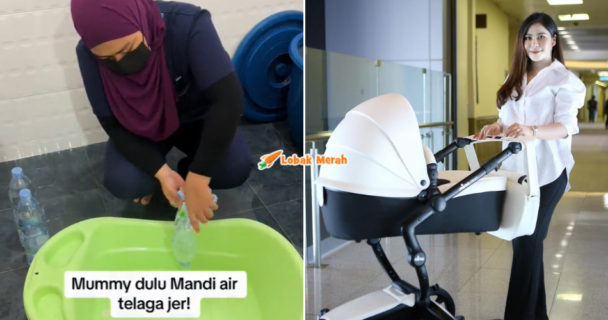"Mummy dulu mandi air telaga je" - Netizen Tergamam Lihat Bayi Madammu Mandi Pakai Air Mineral ...