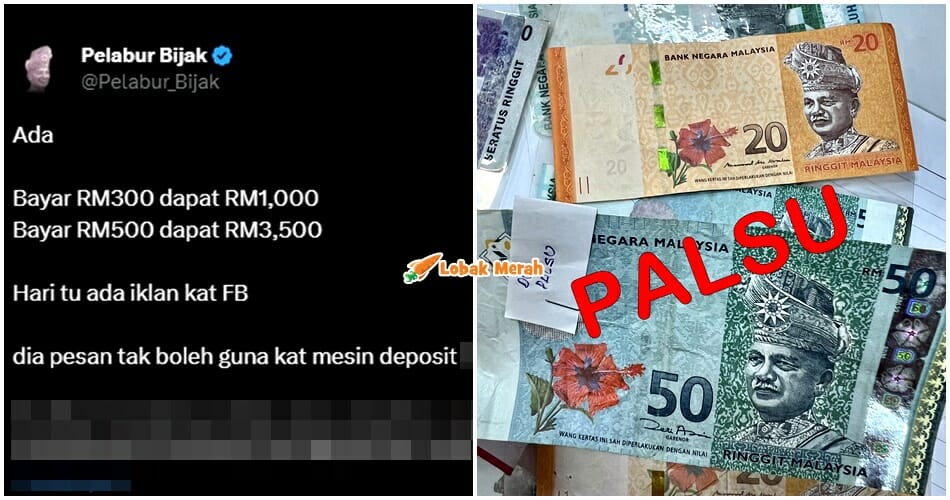 Sindiket Duit Palsu Makin Berleluasa, Iklankan Di FB 'Bayar RM300 Dapat RM1,000' - Lobak Merah