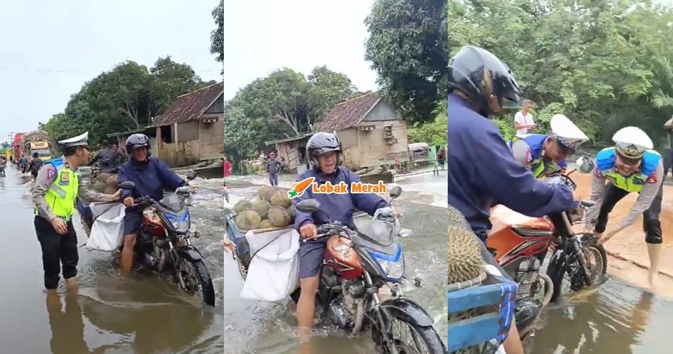 Bawa Bakul Penuh Durian, Gelagat Pakcik Ini Naik Motor Redah Banjir ...