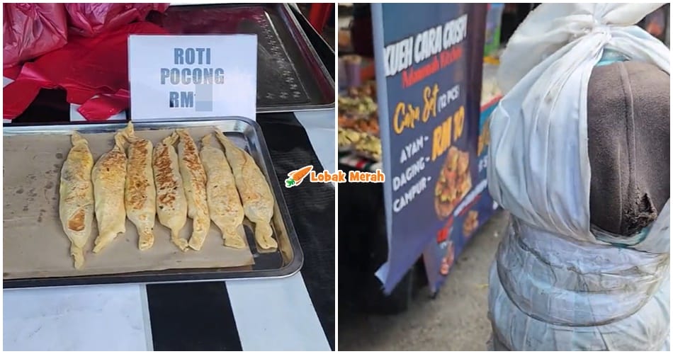 Peniaga Jual 'Roti Pocong' Dekat Bazar, Tapi Netizen Lagi Gerun Tengok ...