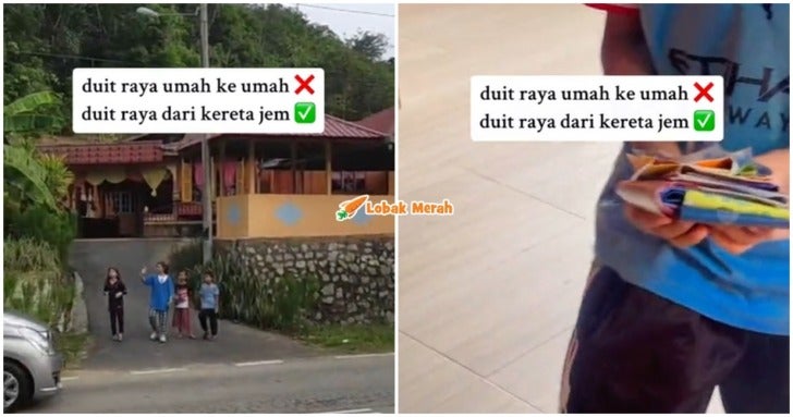 Budak-budak Dapat Duit Raya 'Drive Thru' Daripada Orang Sangkut Jammed ...