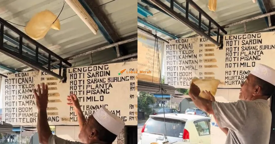 Amboi Pak Cik Pantang Ada Yang Rekod, Roti Canai Jadi Roti Sangkut ...