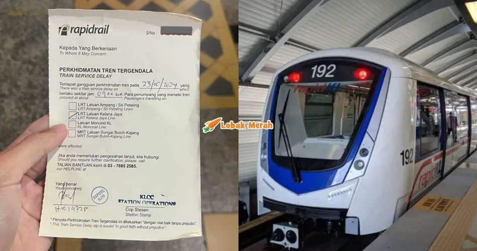 Perkhidmatan Tren Tergendala? Anda Boleh Dapatkan Slip Kelewatan Dari ...