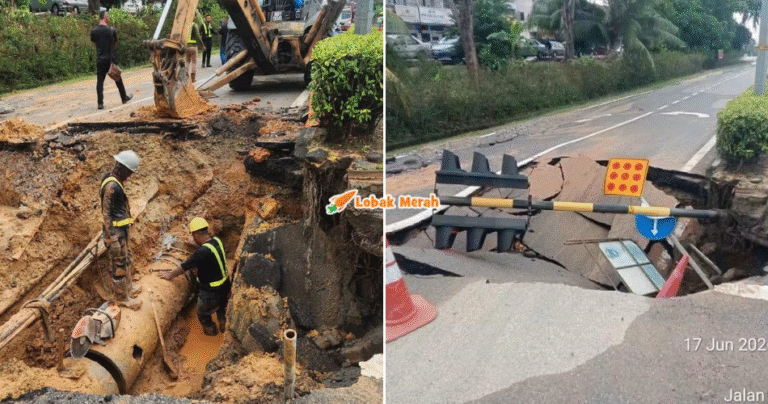 Kecoh Jalan Mendap di Melaka: Ini Situasi Sebenar & Tindakan Pantas JKR ...